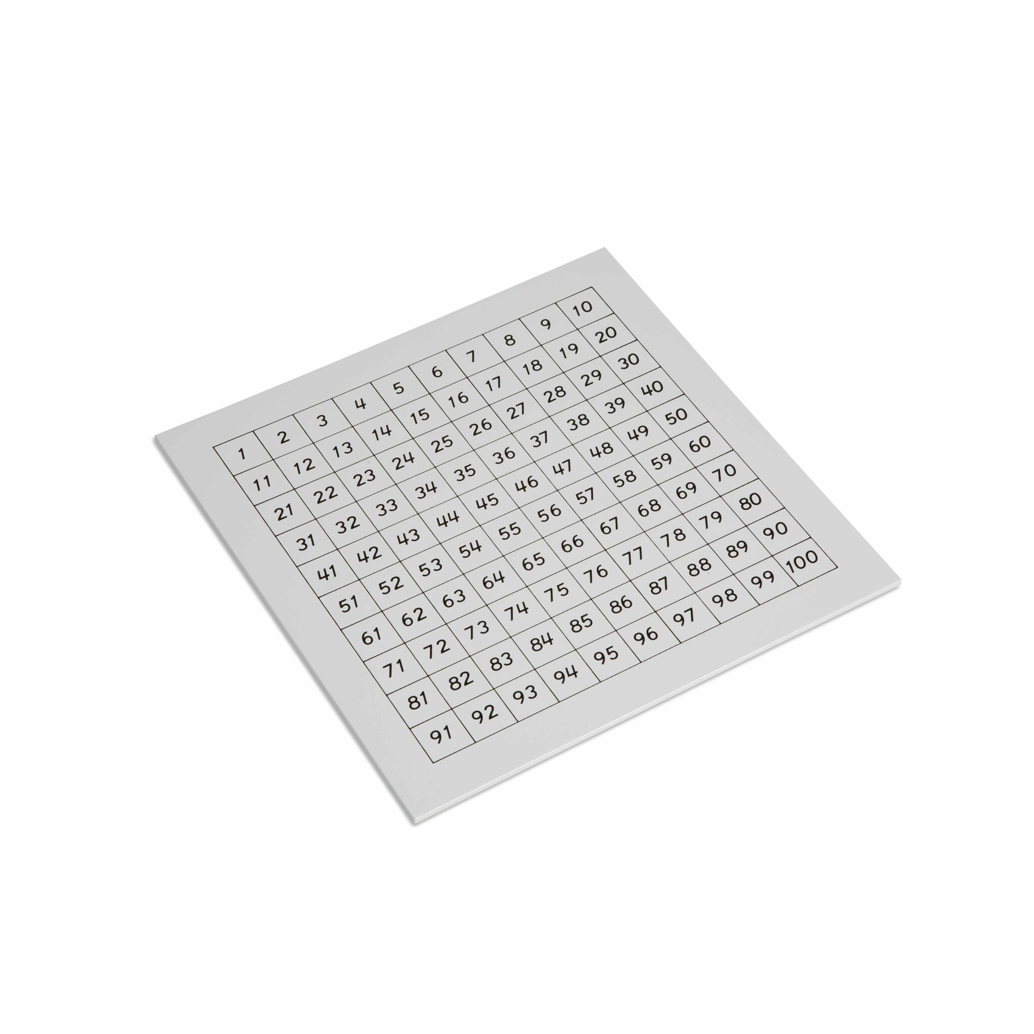Tabla de control para tablero del 100 - Lupa Montessori